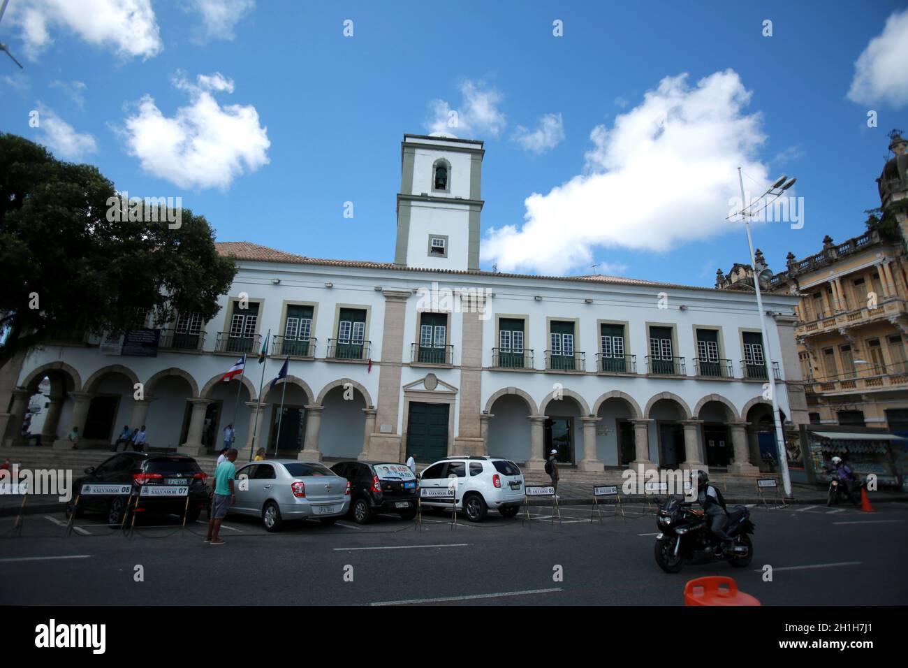 salvador, bahia / brazil - august 23, 2016: facade of the city council ...