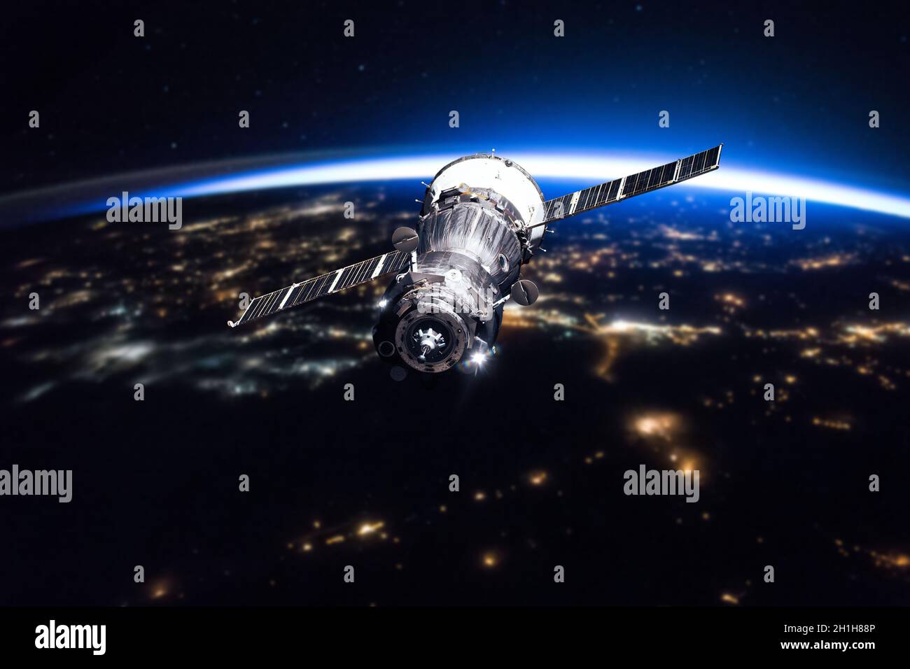 Planet Earth. Spacecraft launch into space. Elements of this image ...