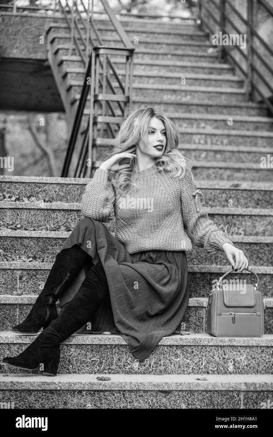 Girl student in park Black and White Stock Photos & Images - Alamy