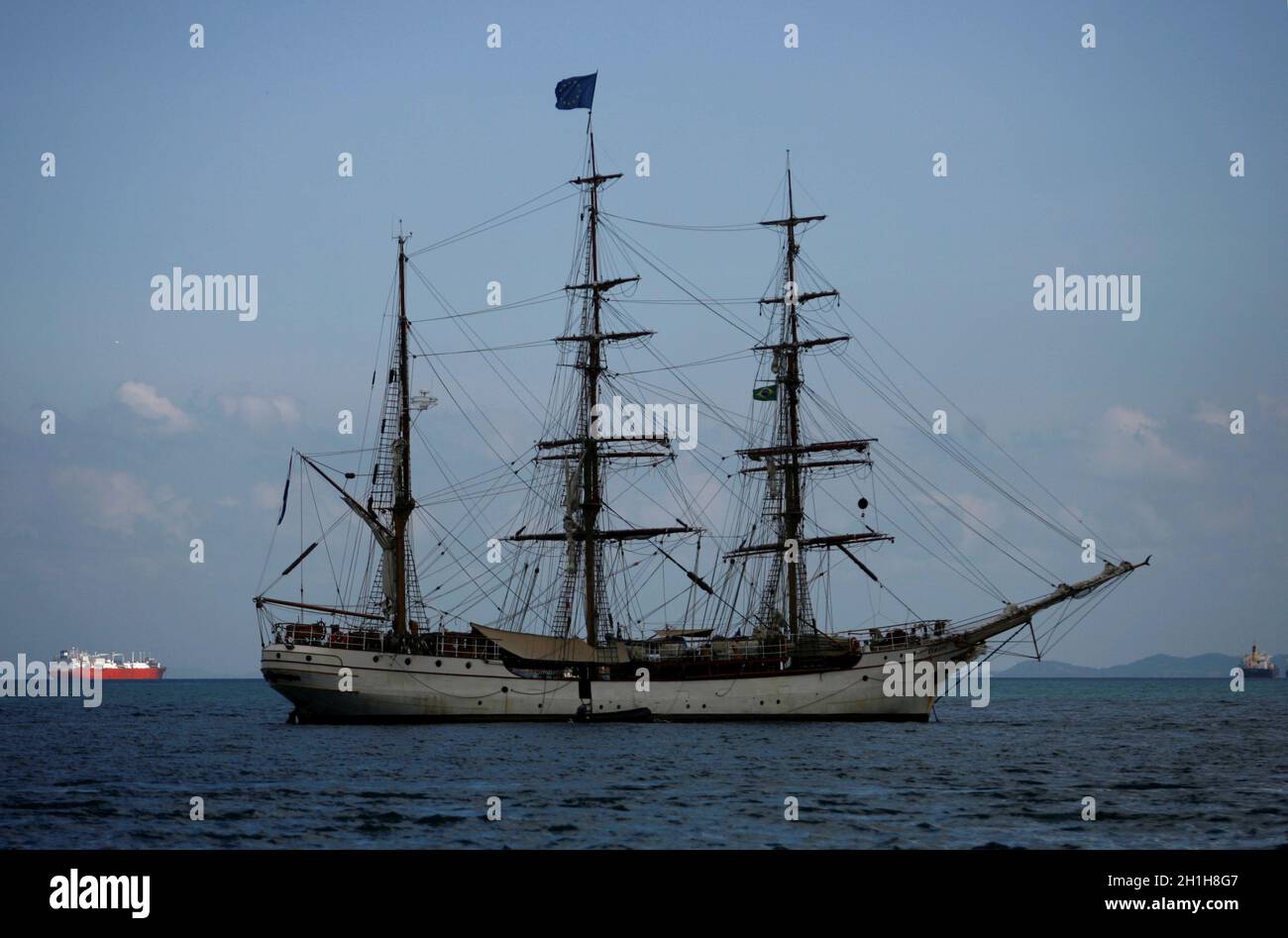 salvador, bahia / brazil - october 26, 2014: sailing ship is seen ...