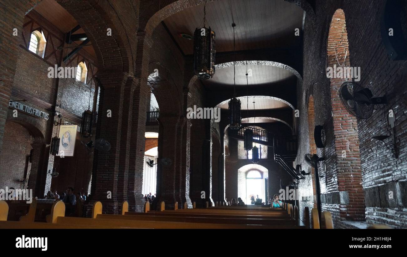 Inside view of the details of the walls and ceiling of a church Stock ...
