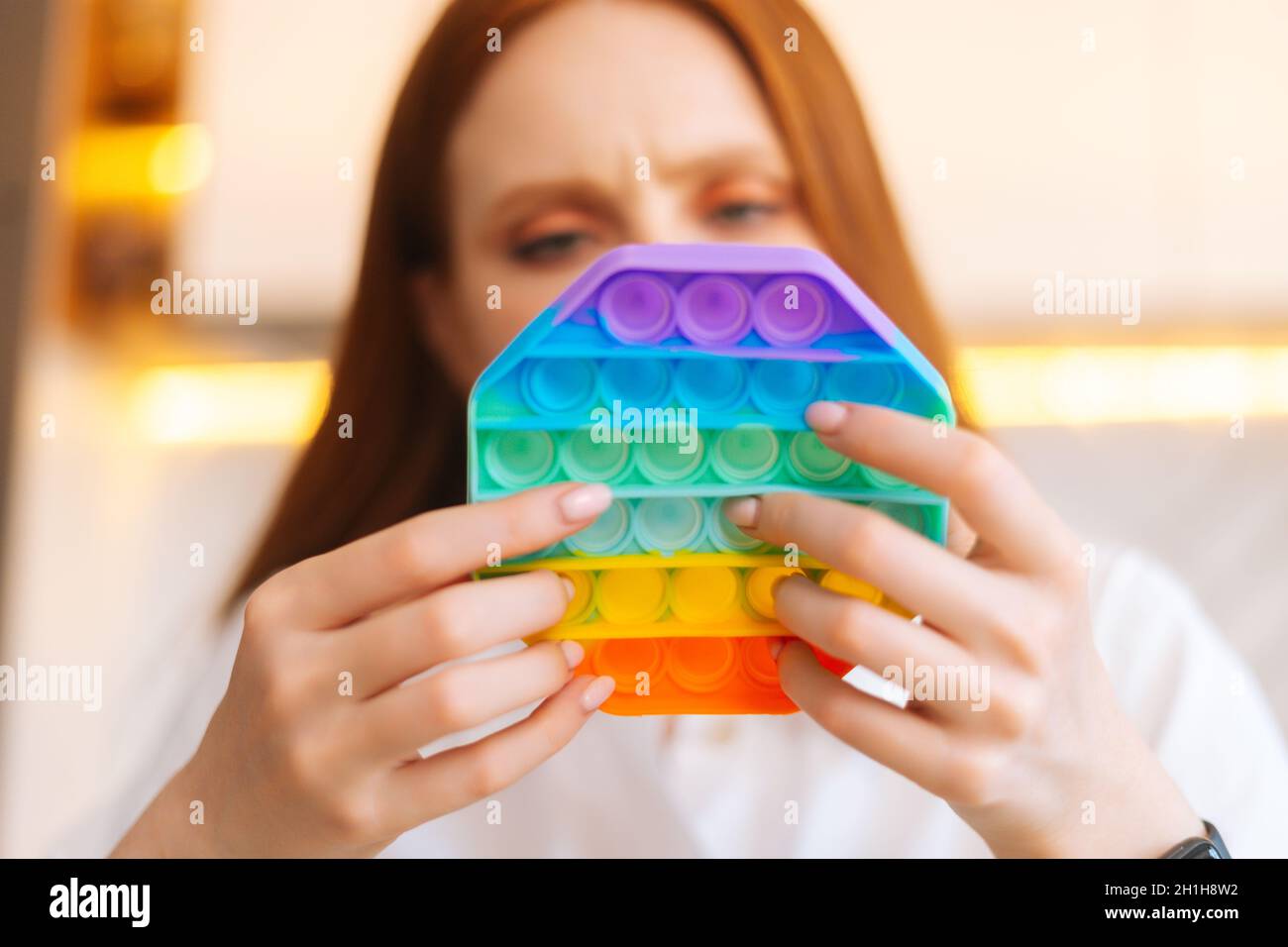 Girl pushing table hi-res stock photography and images - Alamy