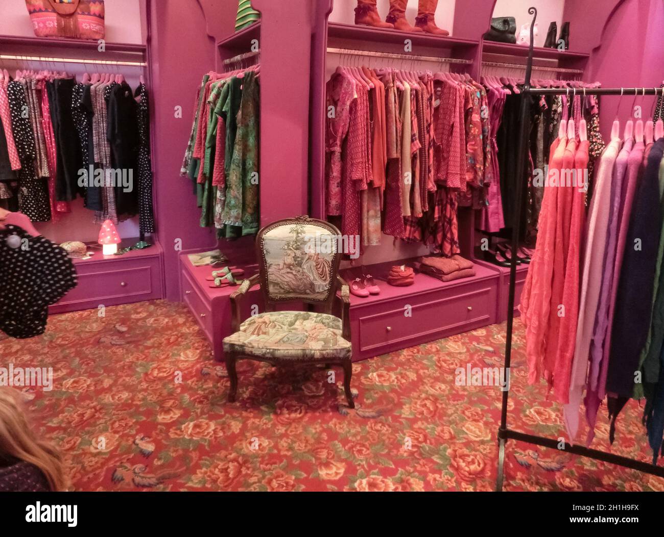 Lion, France - June 16, 2716: The view of modern local store or shop at downtown Lyon Stock ...