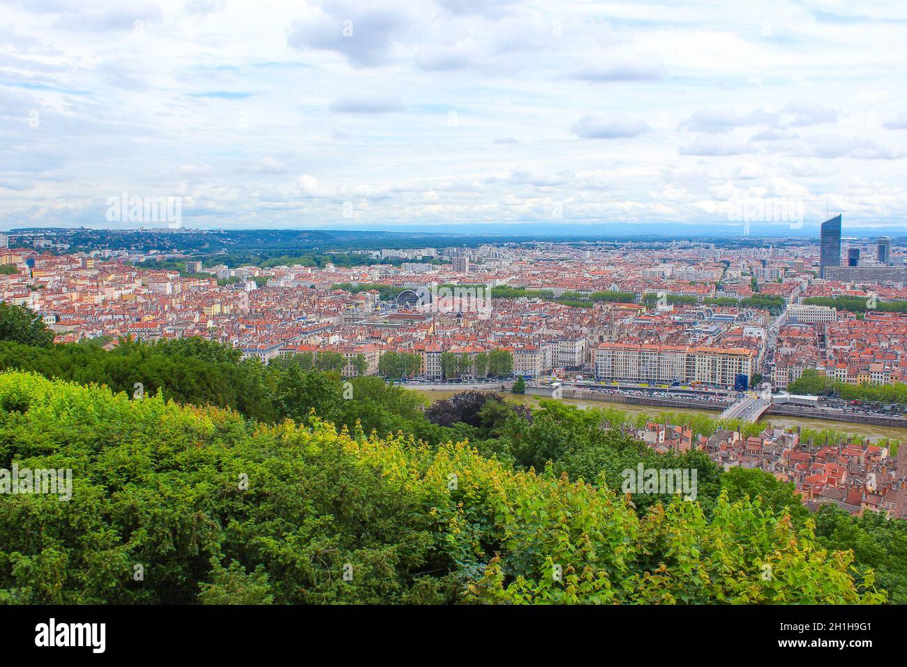 Lyon, France - aerial view of the city skyline Stock Photo - Alamy