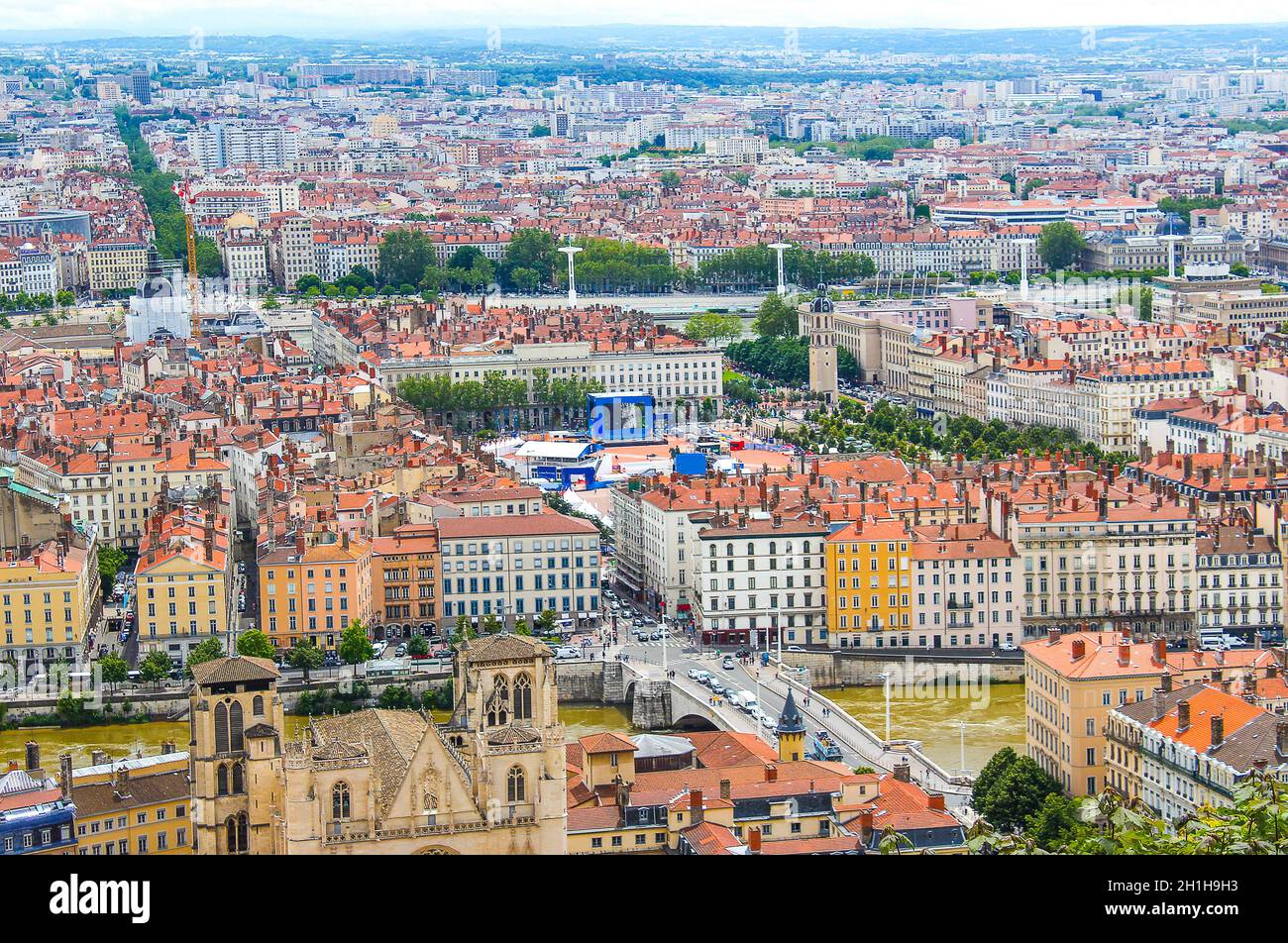 Confluence district aerial lyon hi-res stock photography and images - Alamy