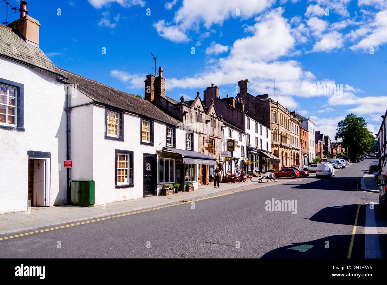 Appleby UK 28th Aug 2020 Boroughgate in Appleby the main street in the ...