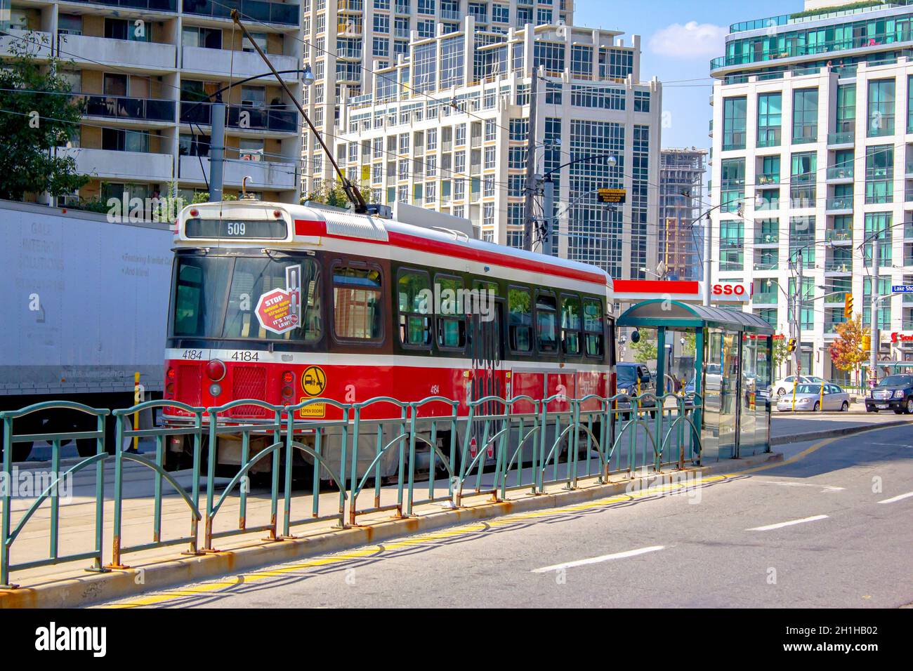 Toronto, Ontario, Canada. Sep 5, 2020. City tram, Red Toronto, city ...
