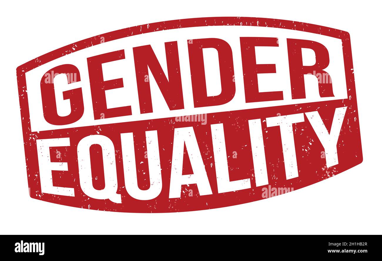 Gender equality grunge rubber stamp on white background, vector ...