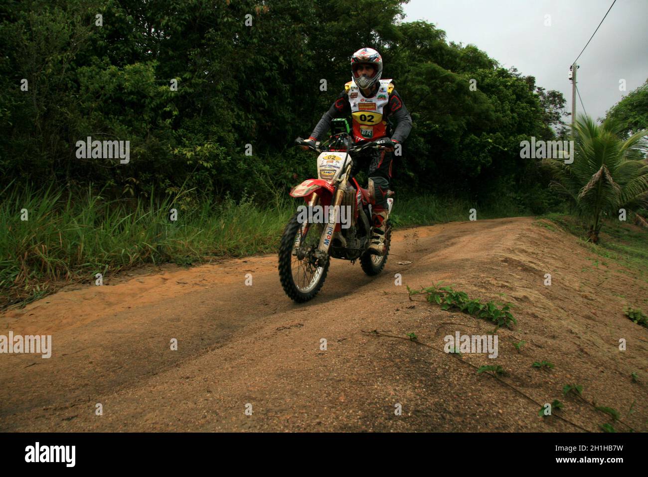 porto seguro, bahia / brazil - april 12, 2009: motorcyclist during ...