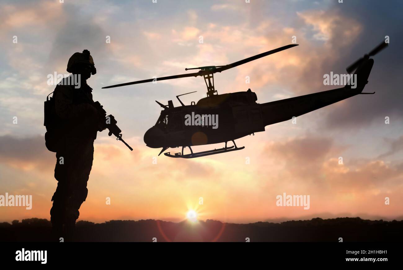 Army soldier rifle war military landscape hi-res stock photography and ...