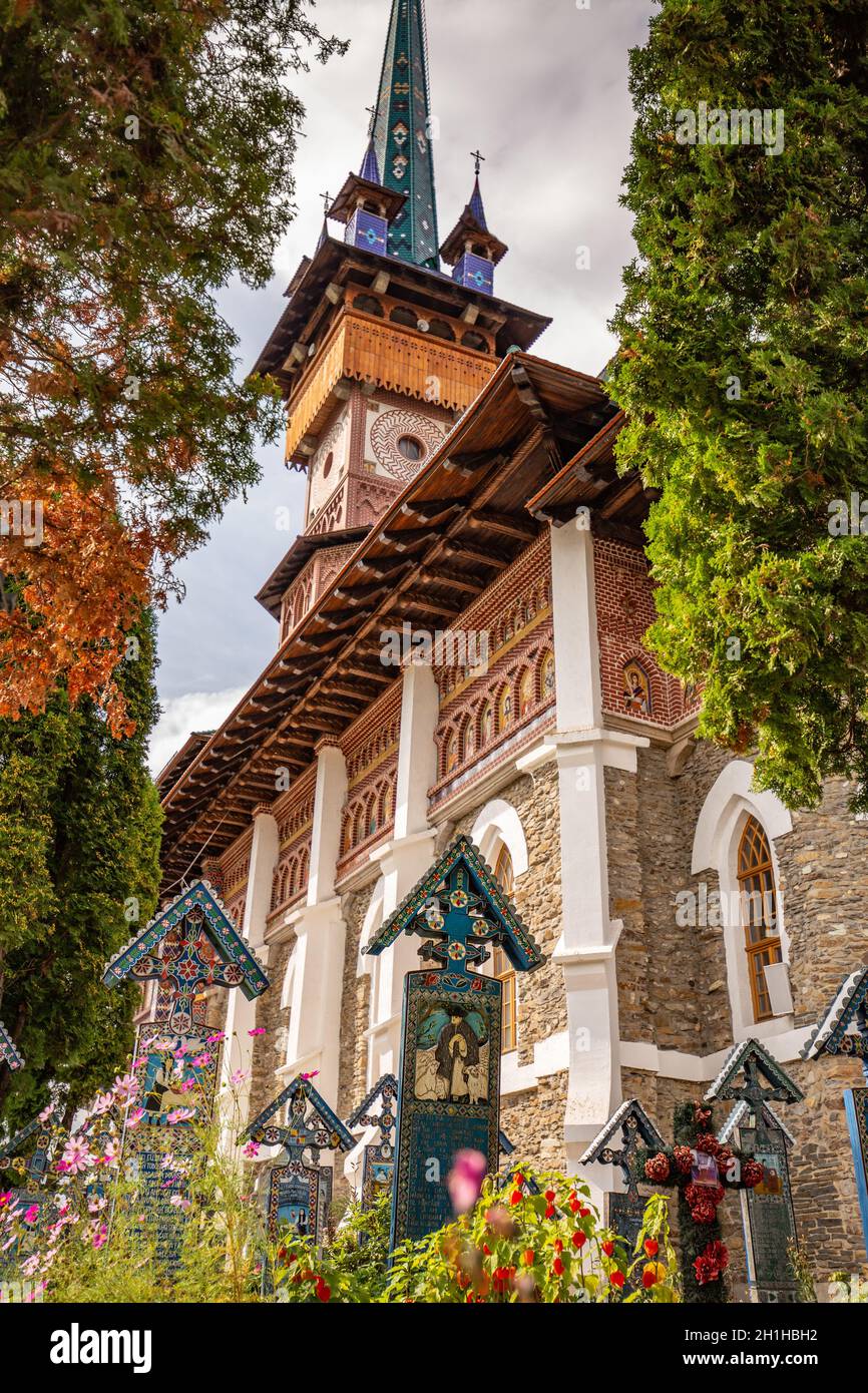 SAPANTA, ROMANIA - SEPTEMBER 03, 2020 - - Merry Cemetery (Cimitirul ...