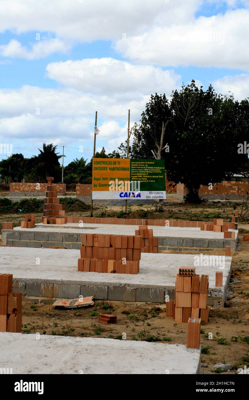 itamaraju, bahia / brazil - september 4, 2008: construction of houses ...