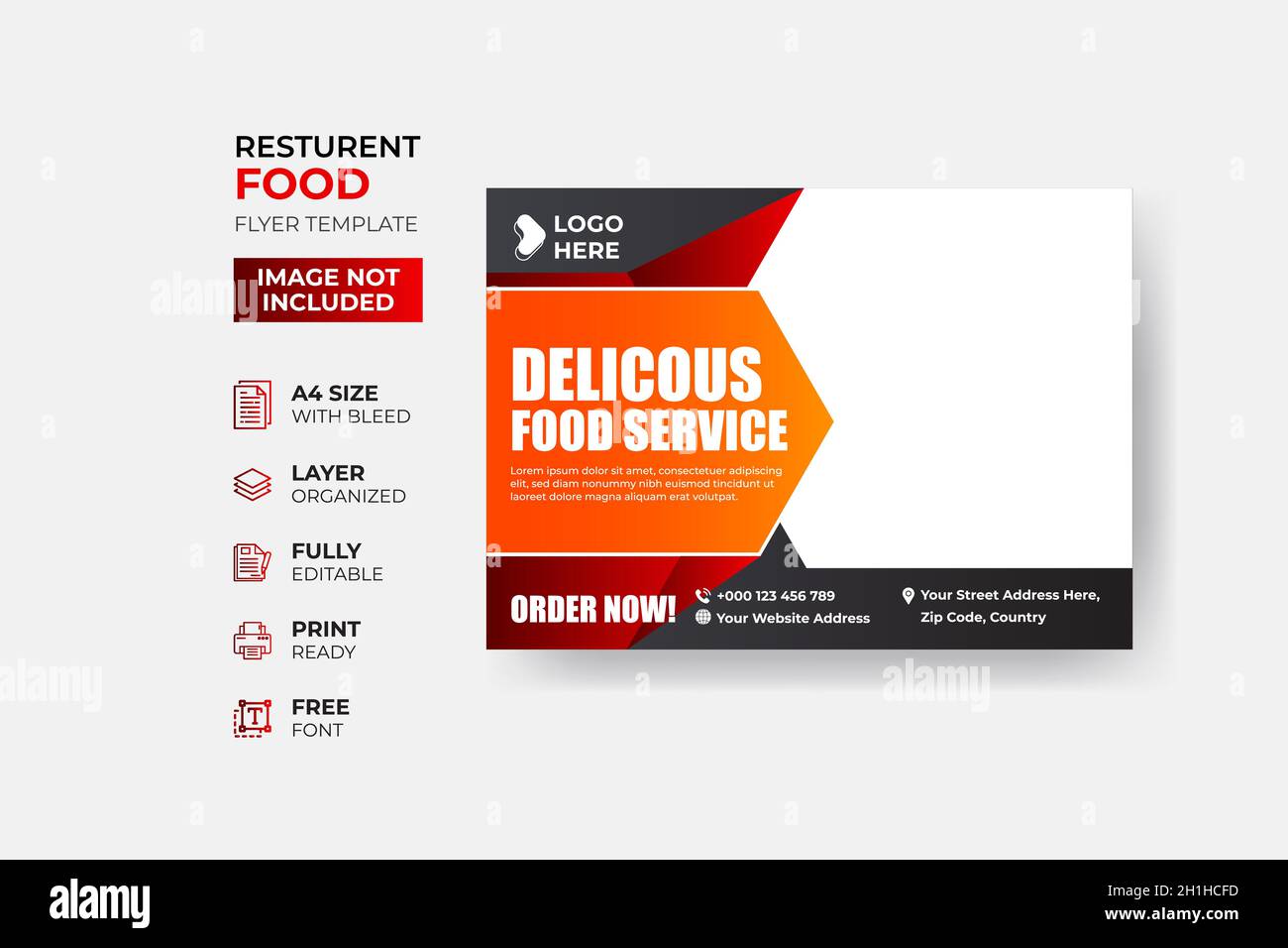 Fast Food Flyer Design Template cooking, cafe, and restaurant menu ...