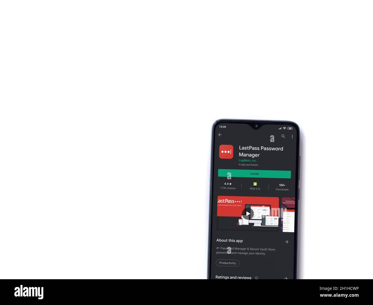 Lod Israel July 8 2020 Lastpass Password Manager App Play Store Page On The Display Of A