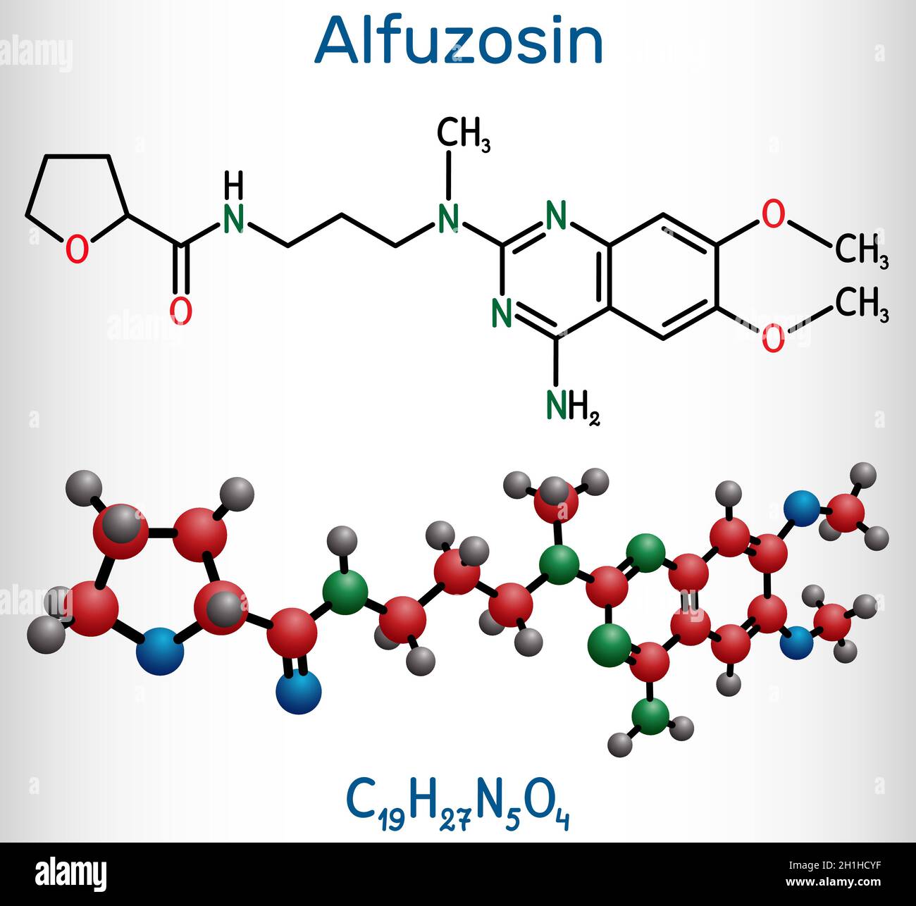 Alfuzosin molecule. It is antineoplastic agent, an antihypertensive ...