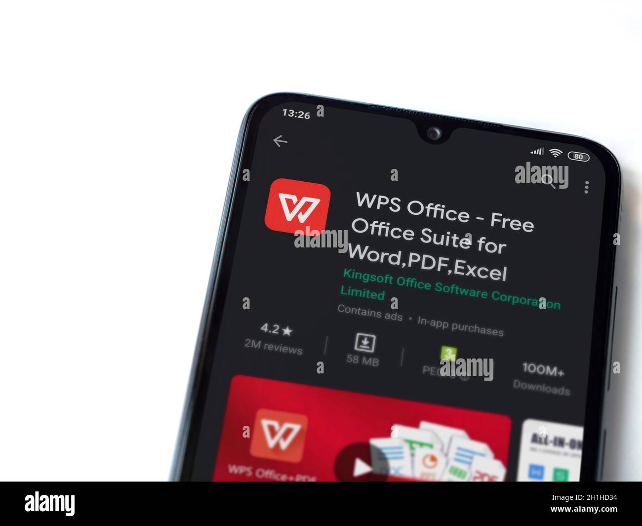 Lod, Israel - July 8, 2020: WPS Office app play store page on the ...