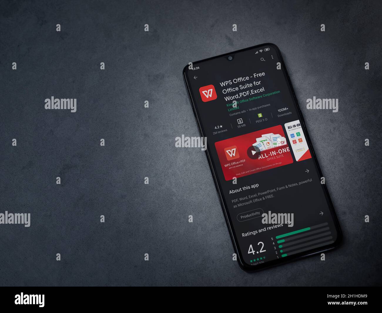 Lod, Israel - July 8, 2020: WPS Office app play store page on the ...