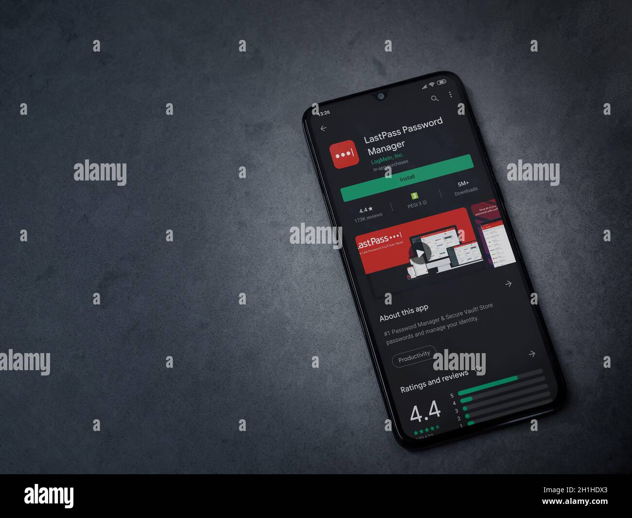 Lod Israel July 8 2020 Lastpass Password Manager App Play Store Page On The Display Of A