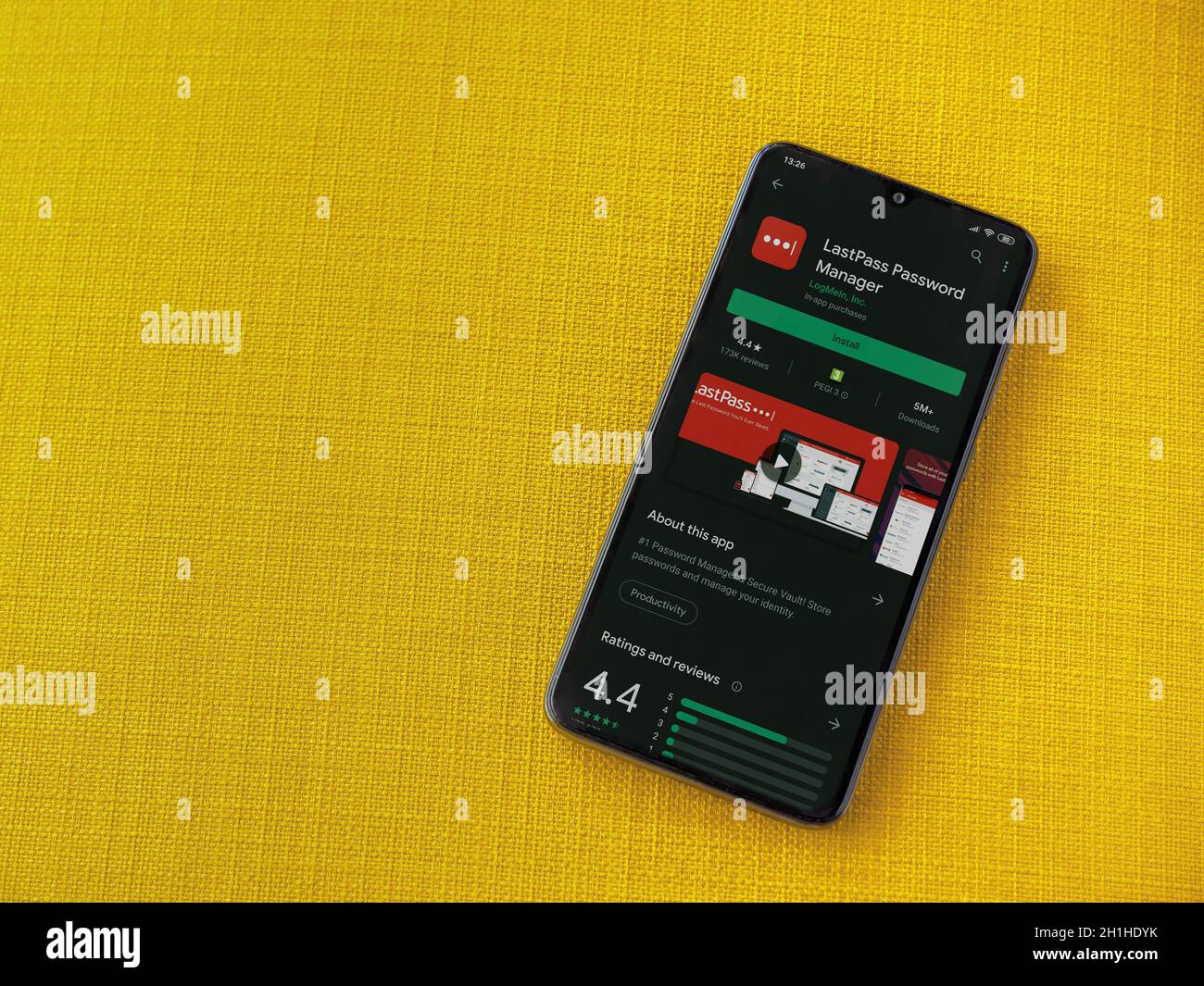 Lod Israel July 8 2020 Lastpass Password Manager App Play Store Page On The Display Of A