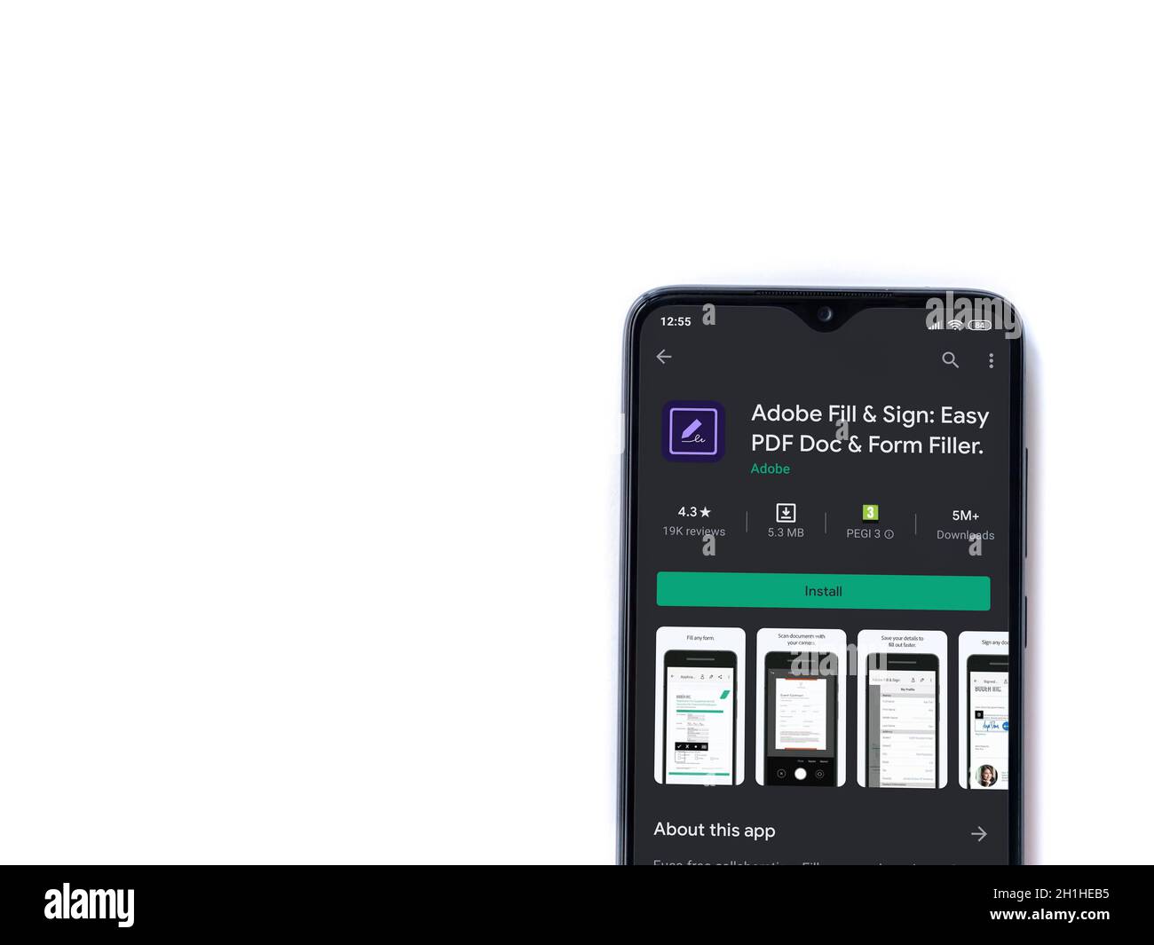 Lod, Israel - July 8, 2020: Adobe Fill & Sign app play store page on ...