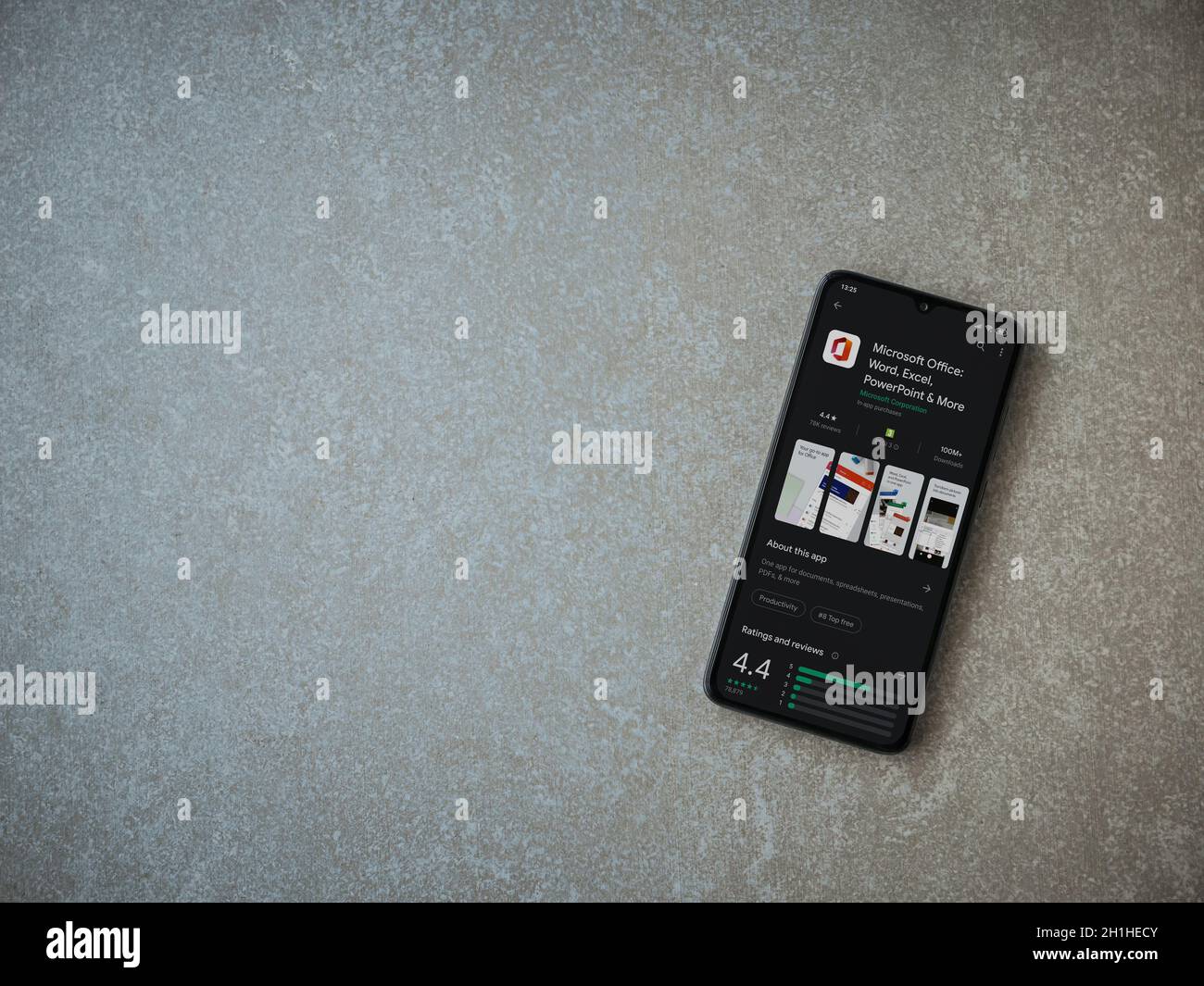 Lod, Israel - July 8, 2020: Microsoft Office app play store page on the ...