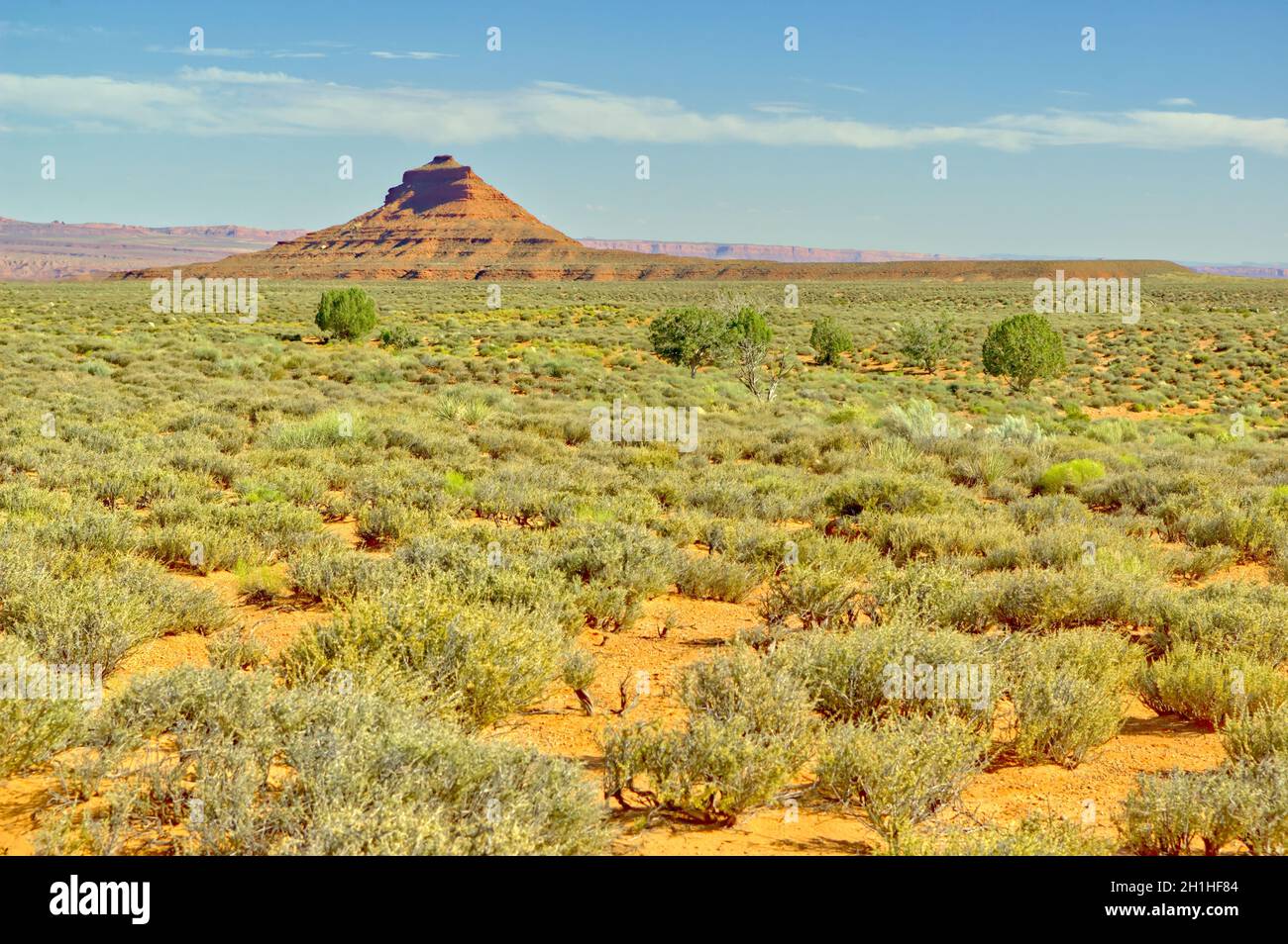 Bell Butte in Valley of the Gods near the town of Mexican Hat Utah ...