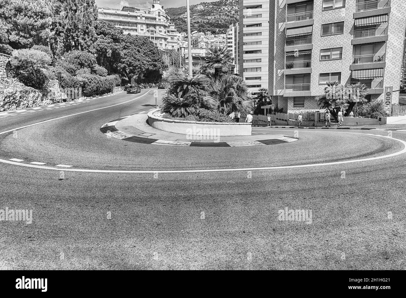 MONTE CARLO, MONACO - AUGUST 13: The Fairmont Hairpin or Loews Curve ...