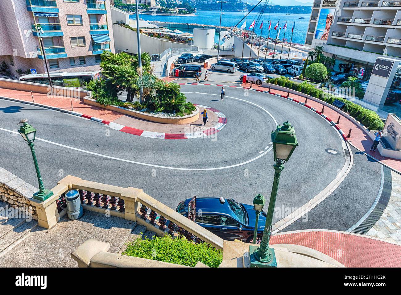 MONTE CARLO, MONACO - AUGUST 13: The Fairmont Hairpin or Loews Curve ...