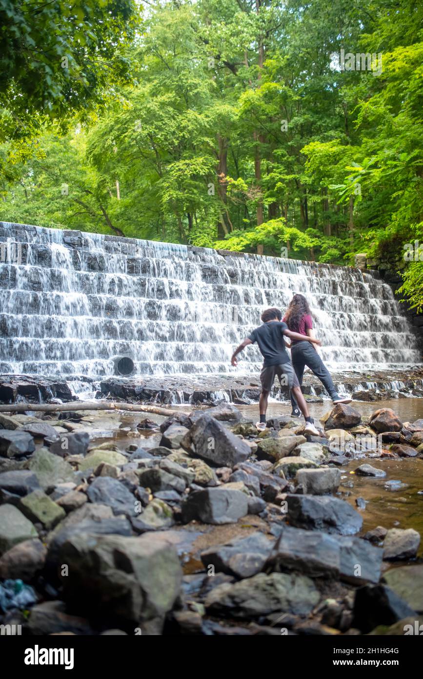 Two tiered waterfall hi-res stock photography and images - Alamy
