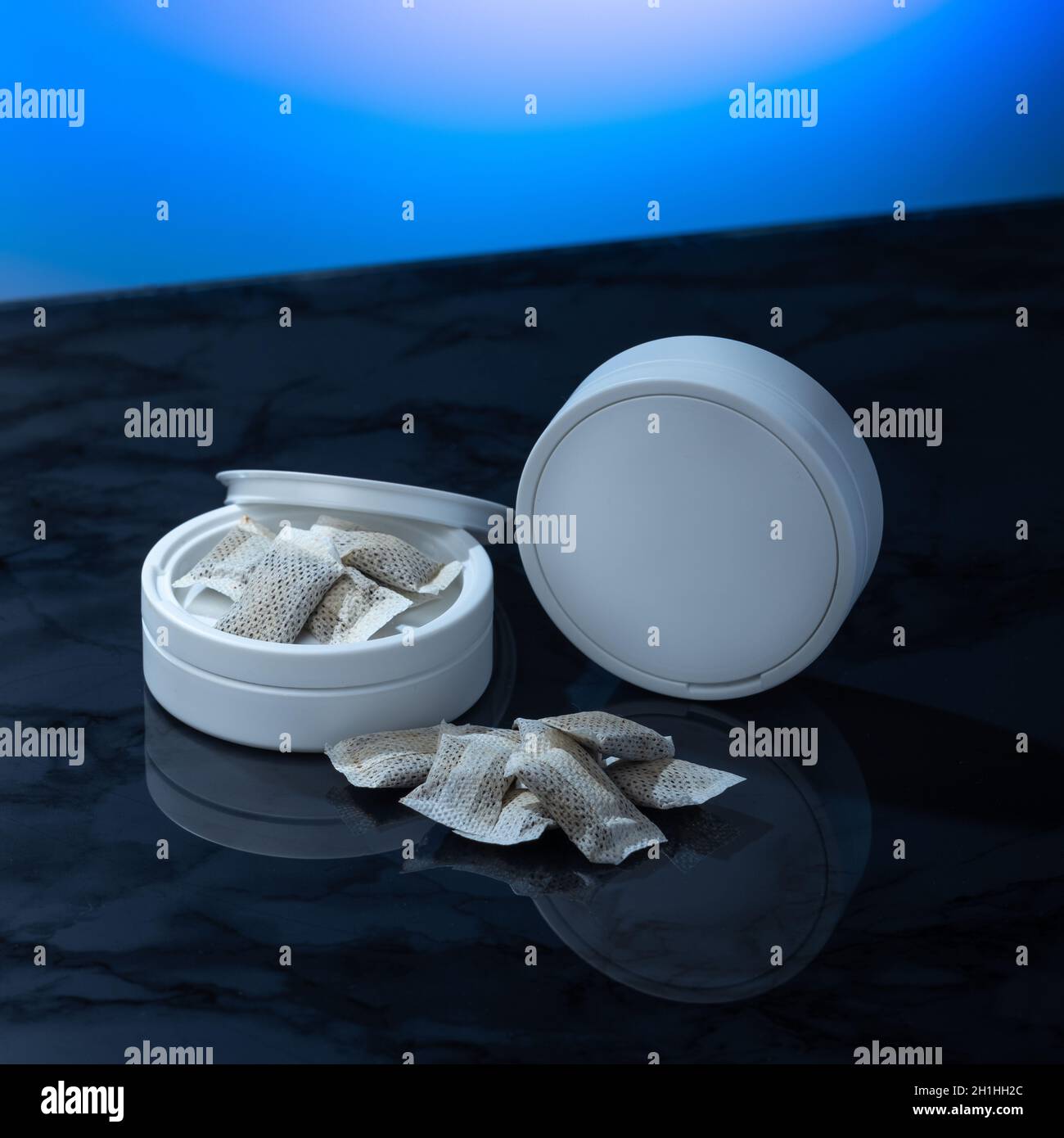 Helsinki / Finland - OCTOBER 18, 2021: Closeup of a white Swedish snus ...