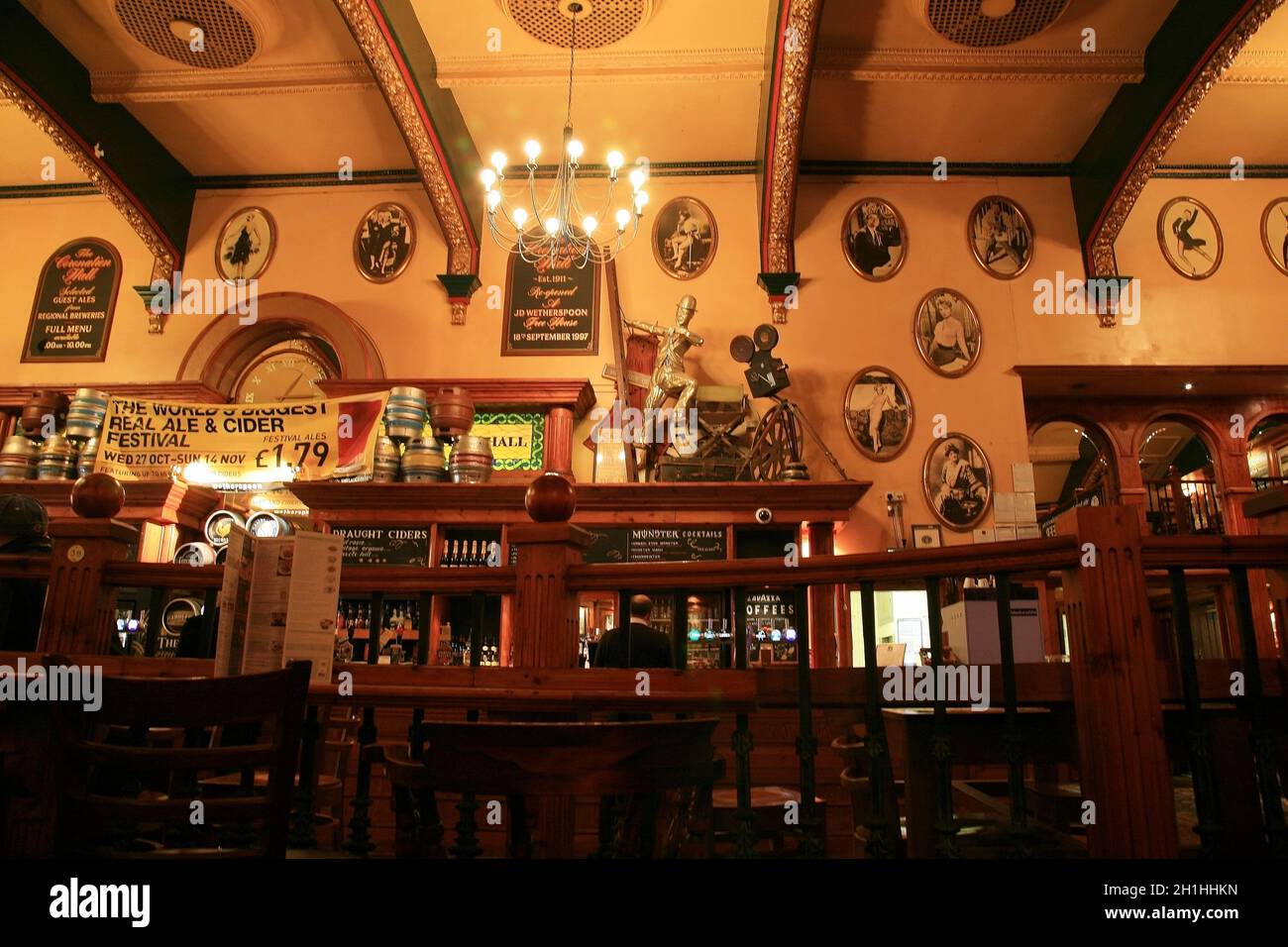 London, UK - October 28, 2010: Inside view of a public house, known as ...