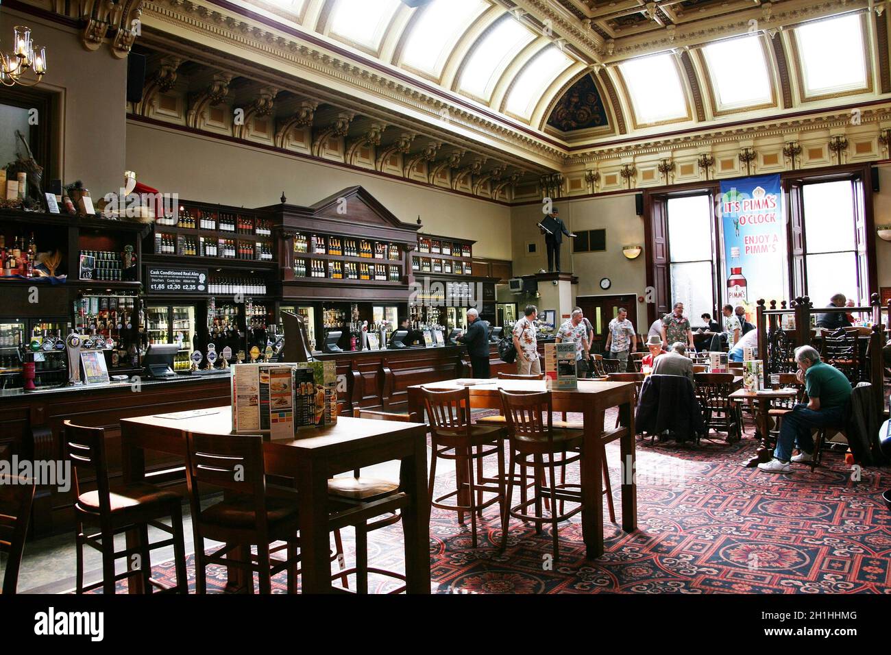 Edinburgh, UK - July 23, 2010: Inside view of a public house, known as ...