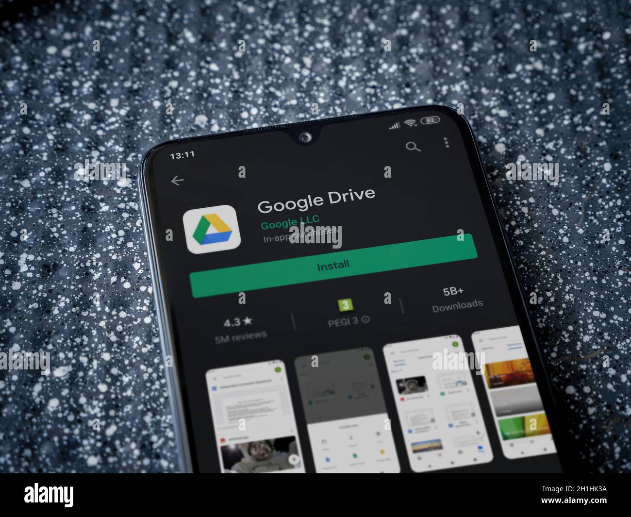Lod, Israel - July 8, 2020: Google Drive app play store page on the ...