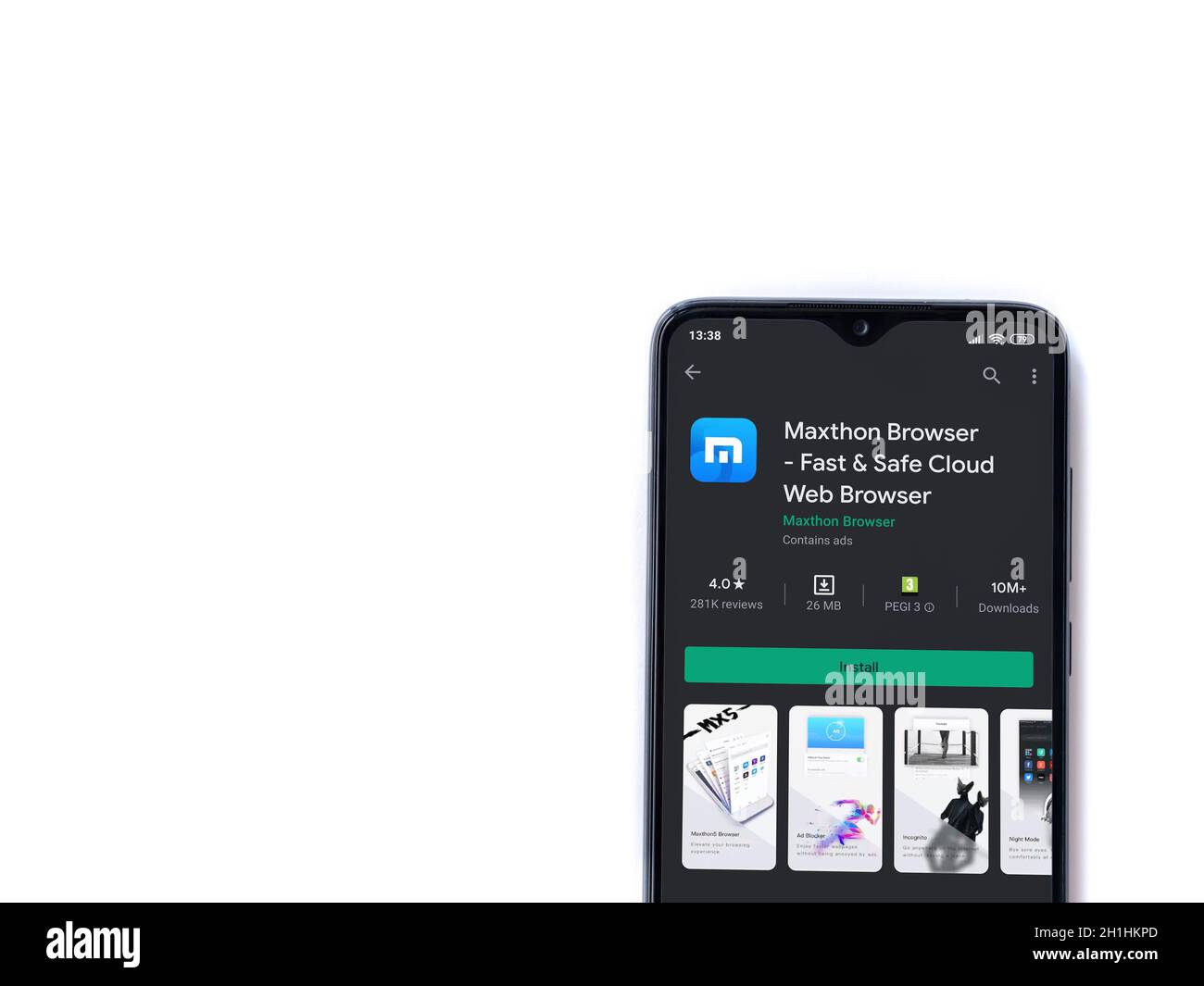 Lod, Israel - July 8, 2020: Maxthon Browser app play store page on the ...