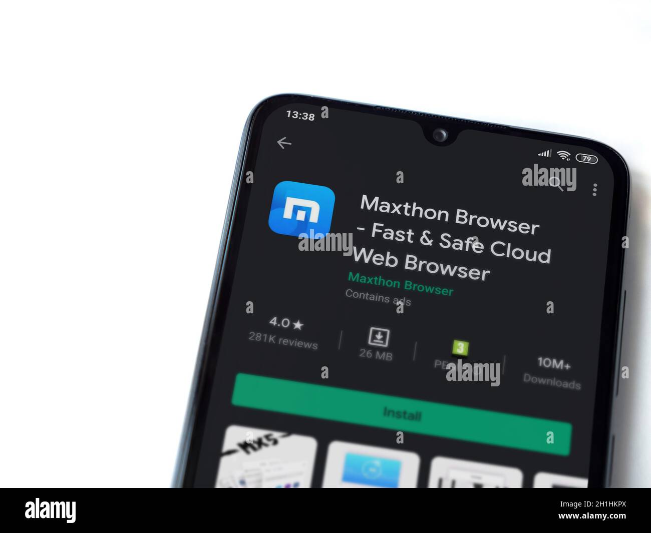 Lod, Israel - July 8, 2020: Maxthon Browser app play store page on the ...