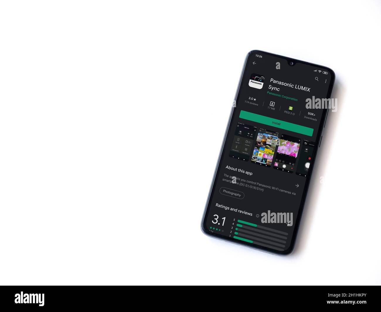 Lod, Israel - July 8, 2020: Panasonic LUMIX Sync app play store page on ...