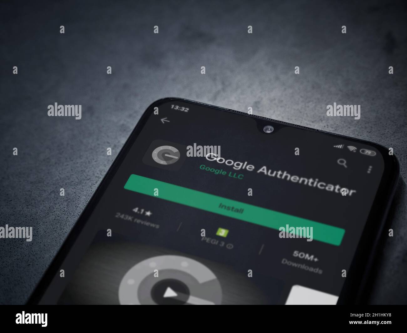 Lod, Israel - July 8, 2020: Google Authenticator app play store page on ...