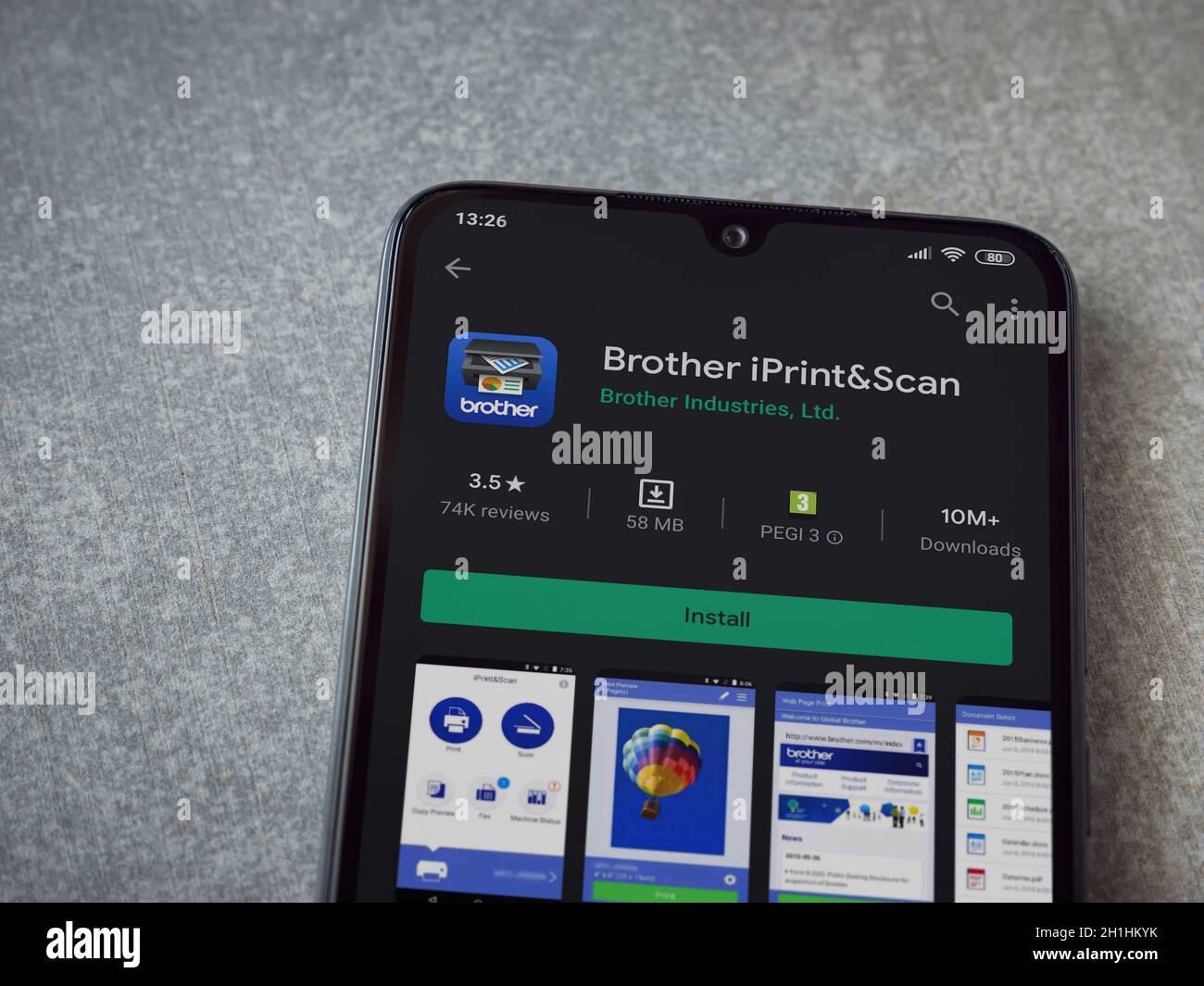 Lod, Israel - July 8, 2020: Brother iPrint&Scan app play store page on ...