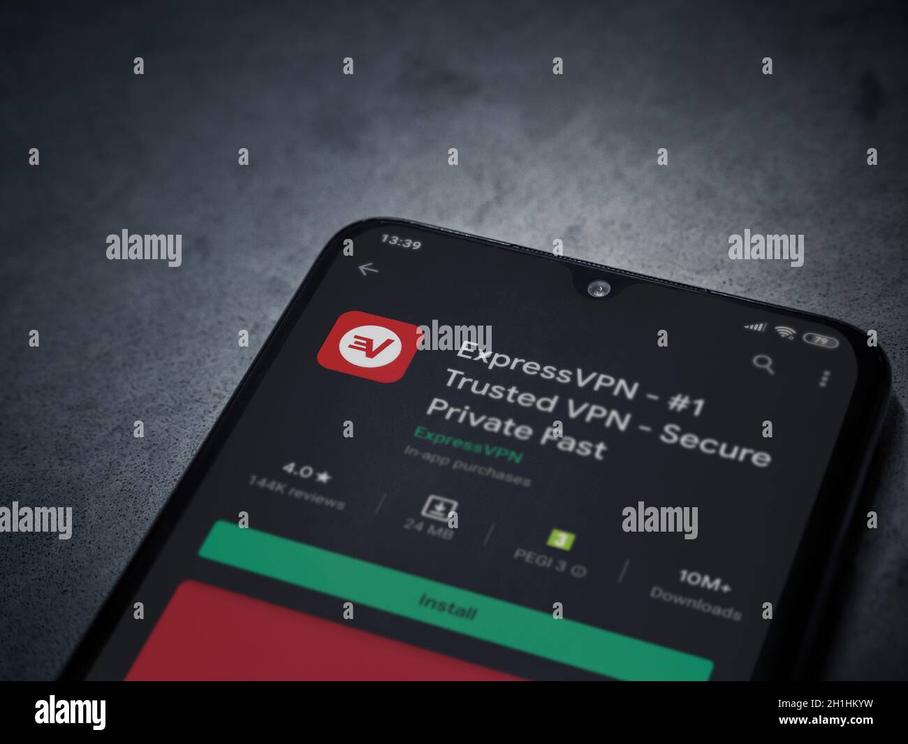 Lod, Israel - July 8, 2020: ExpressVPN app play store page on the ...