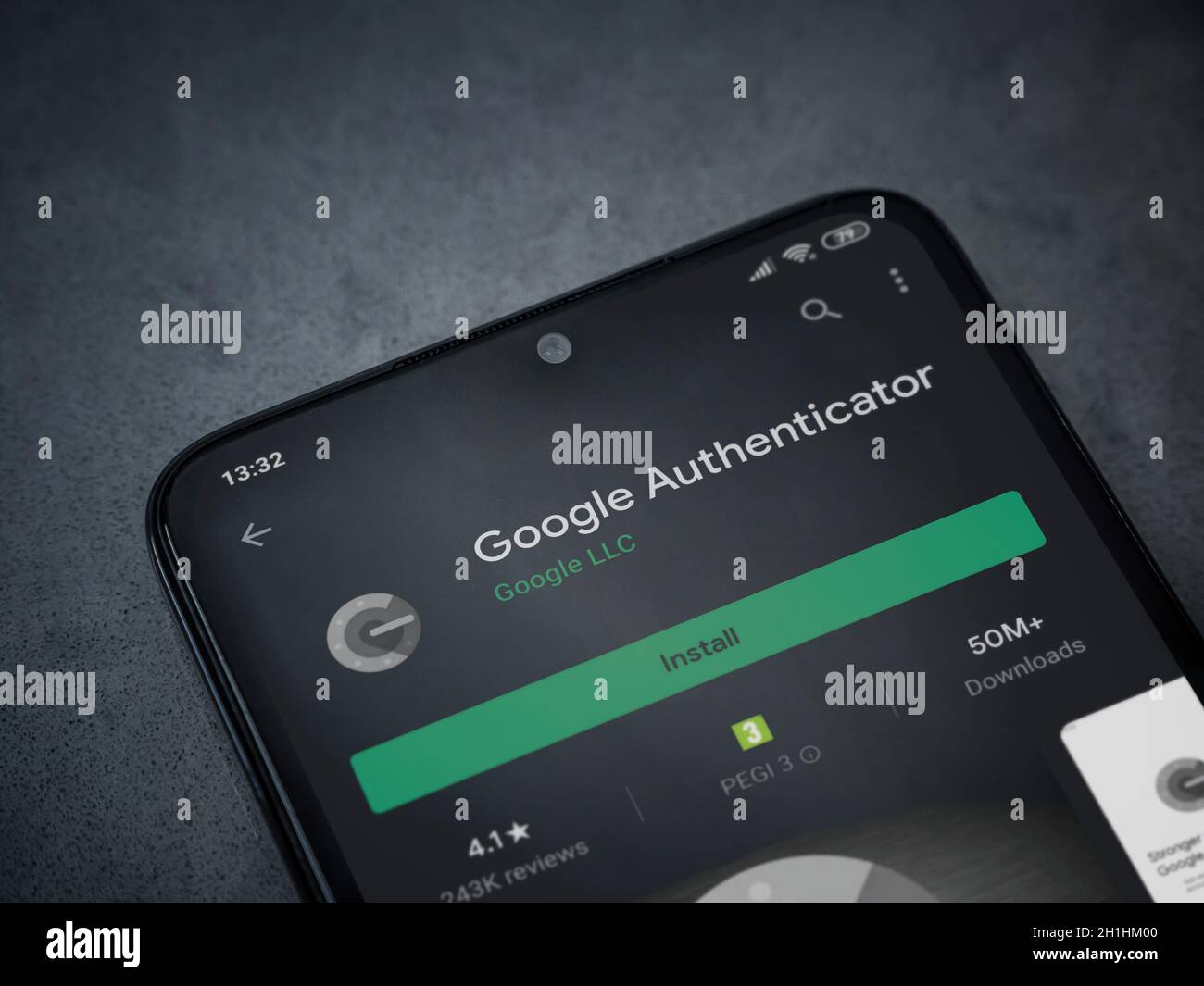 Lod, Israel - July 8, 2020: Google Authenticator app play store page on ...