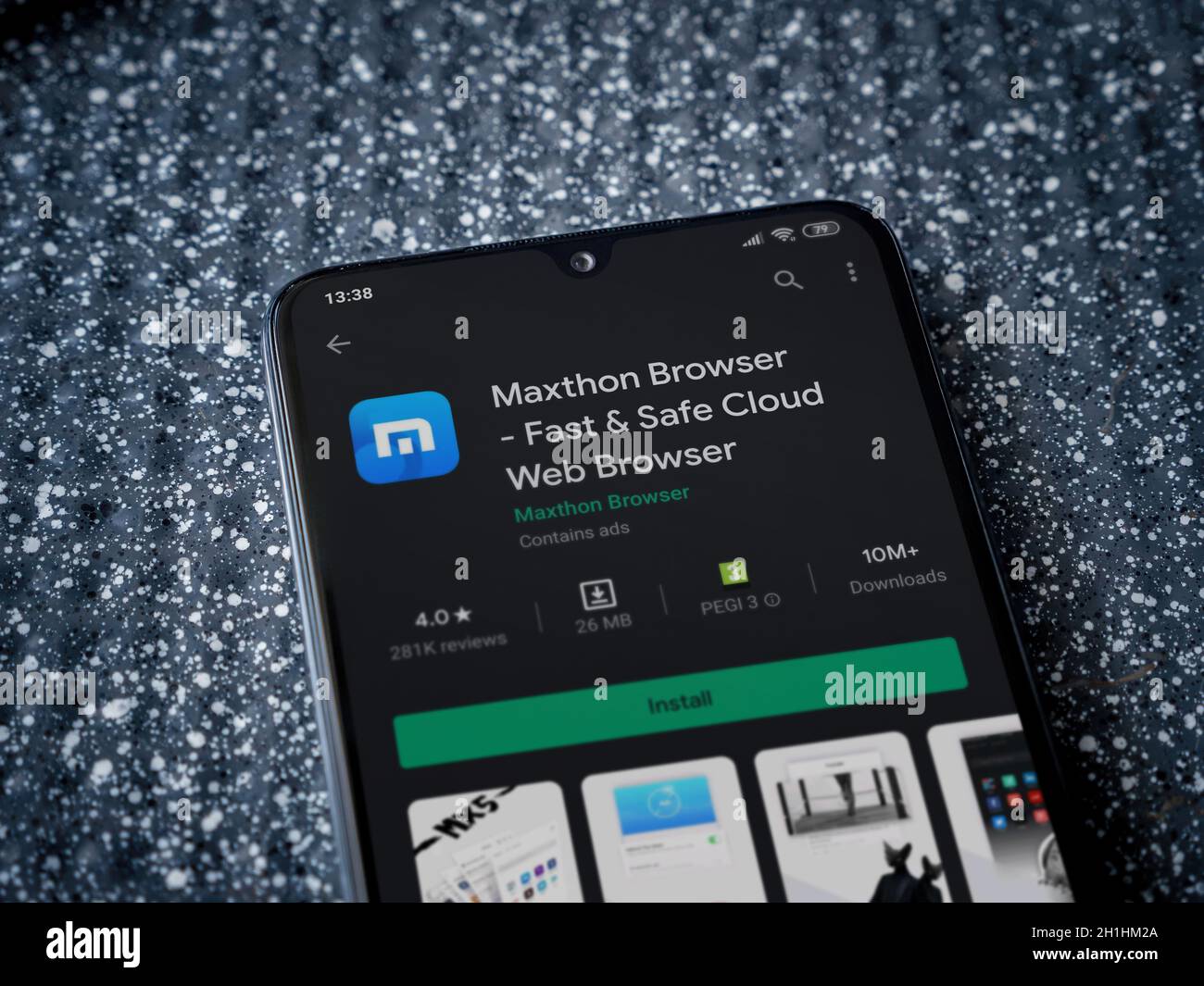 Lod, Israel - July 8, 2020: Maxthon Browser app play store page on the ...