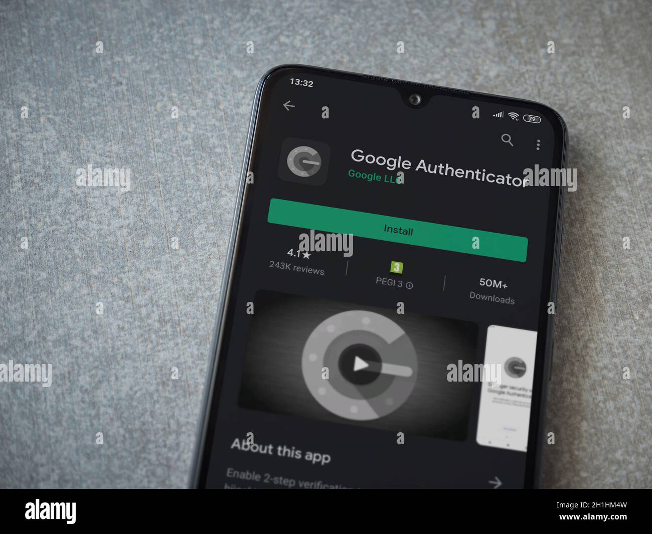 Lod, Israel - July 8, 2020: Google Authenticator app play store page on ...
