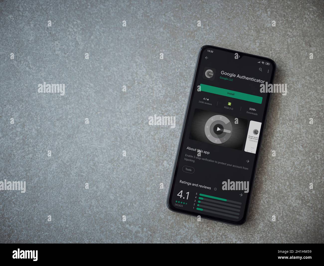 Lod, Israel - July 8, 2020: Google Authenticator app play store page on ...