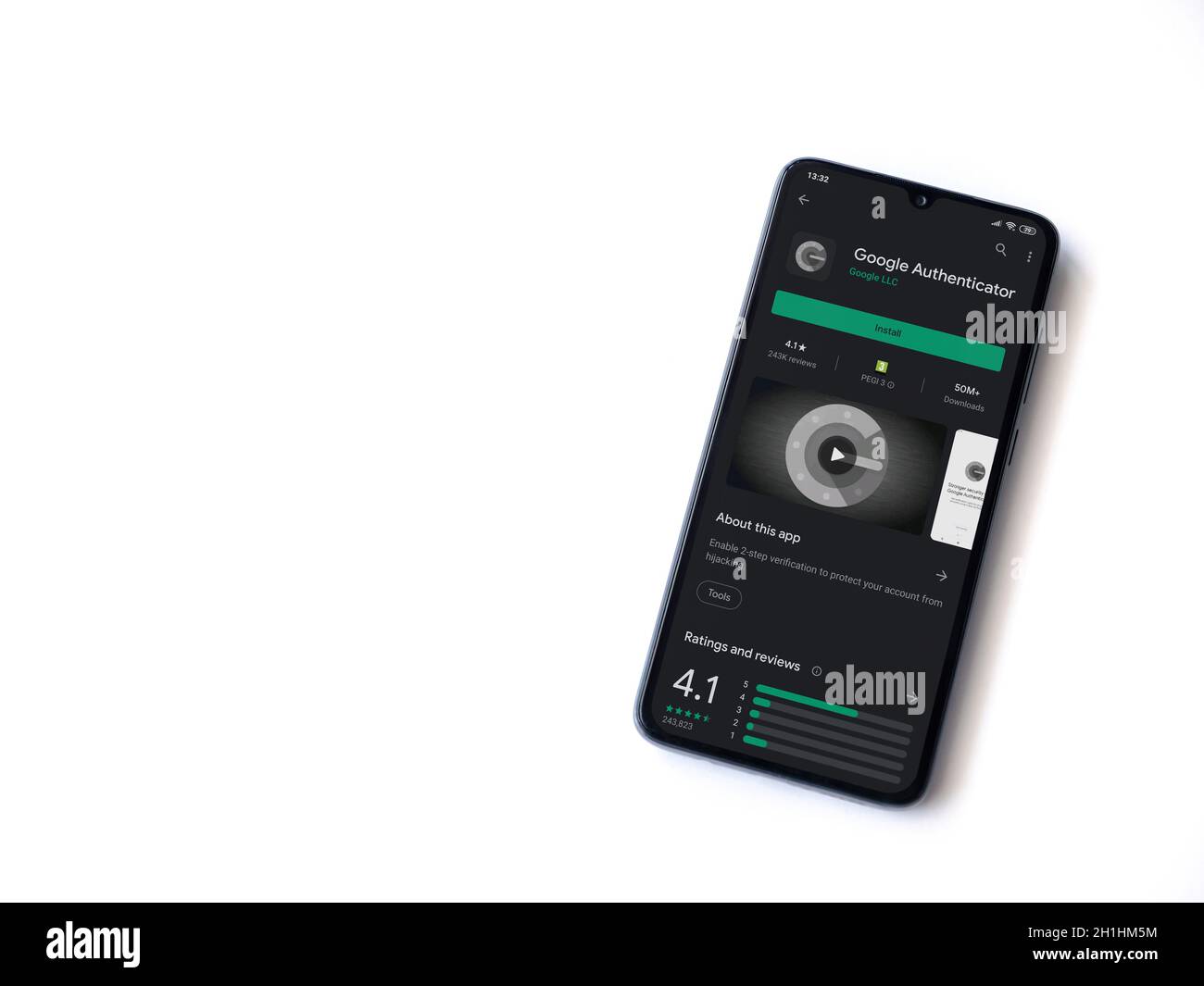 Lod, Israel - July 8, 2020: Google Authenticator app play store page on ...