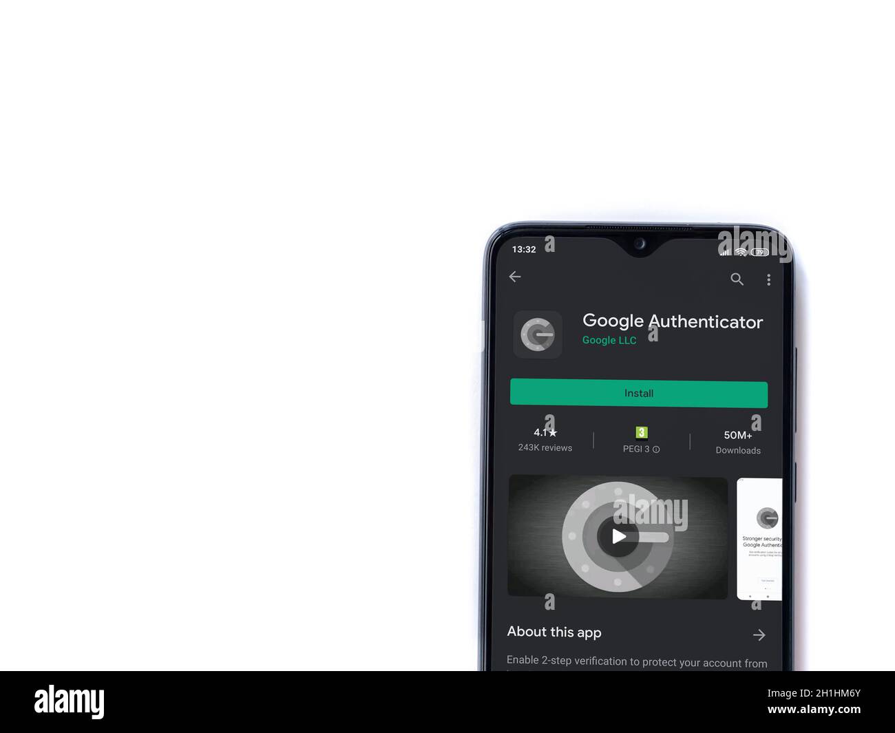 Lod, Israel - July 8, 2020: Google Authenticator app play store page on ...
