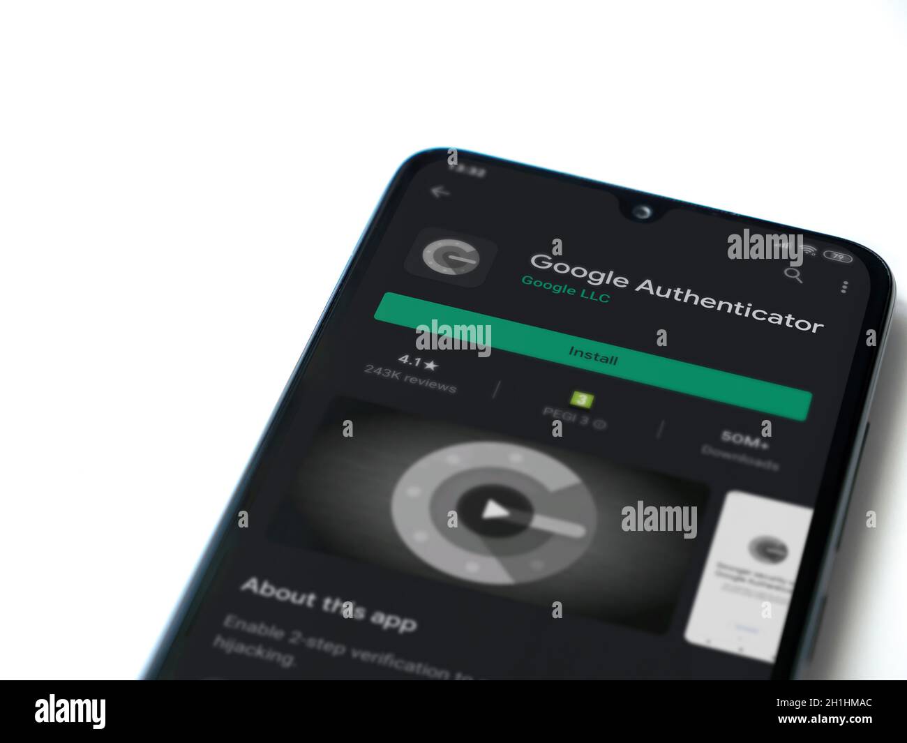 Lod, Israel - July 8, 2020: Google Authenticator app play store page on ...