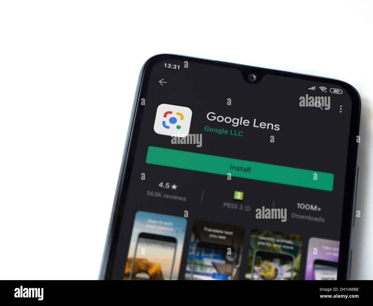 Lod, Israel - July 8, 2020: Google Lens app play store page on the ...