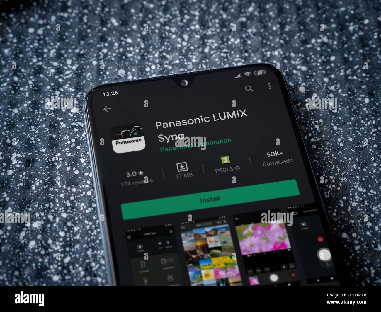 Lod, Israel - July 8, 2020: Panasonic LUMIX Sync app play store page on ...