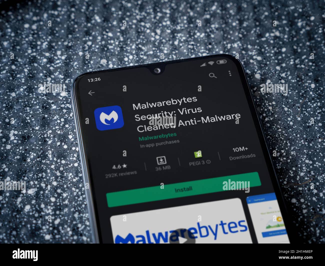 Lod, Israel - July 8, 2020: Malwarebytes Security app play store page ...