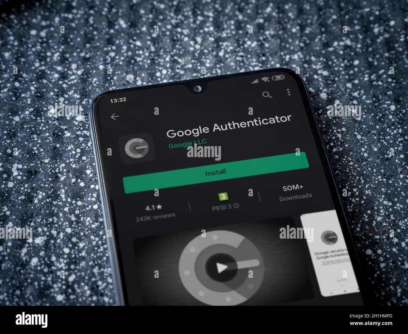 Lod, Israel - July 8, 2020: Google Authenticator app play store page on ...
